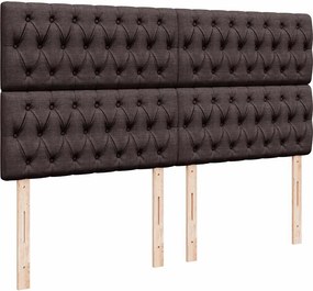 Box spring postel s matrací tmavě hnědá 180x200 cm textil 3292145