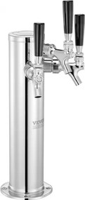 Trojitý výčepní stojan na výčepní pivo, Nerezová sudová pivní věž
