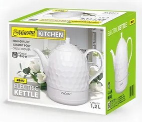 Maestro MR-072 bílá / Rychlovarná konvice / 1000W / 1L / keramická