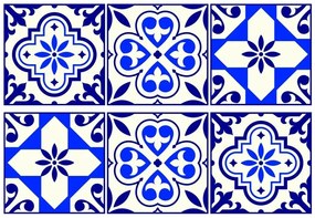 Samolepicí dekorace Modré kachličky SM 3448 - 65 x 42,5 cm