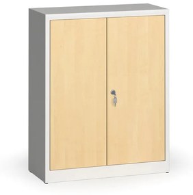 Svařované skříně s lamino dveřmi, 1150 x 920 x 400 mm, RAL 7035/bříza