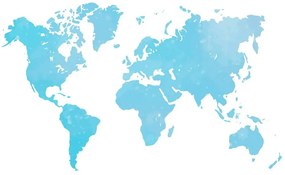 Tapeta mapa světa v modrém odstínu