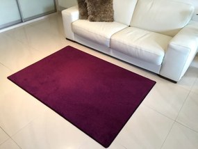 Kusový fialový koberec Eton 1 m2 bez obšití