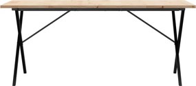 Jídelní stůl s X rámem 180 x 90 x 75,5 cm borové dřevo a ocel 3282766