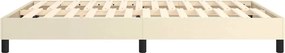 Rám postele s boxspringem krémová 140 x 190 cm umělá kůže 3120696