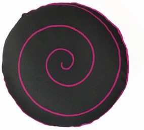 S radostí - vlastní výroba Meditační podsedák se spirálou - růžový Velikost: ∅35 x v18 cm