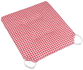 Bellatex Sedák hladký Ulla 40x40 cm na suchý zip Kostička červená