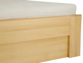 Drewmax LK111 BOX 160x200 cm dřevěná postel masiv buk dvojlůžko