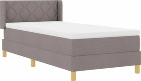 Postel s boxspringem s čelo Taupe 190 x 90 cm textil 3341332