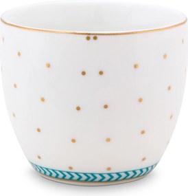 Pip Studio Jolie Dots Gold Kalíšek na vajíčko, bílý (porcelánová vajíčkovka)