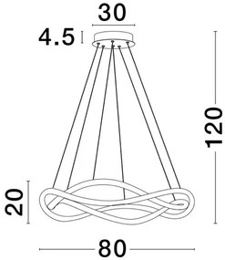 Visící svítidlo LED se stmíváním Jinal 88 černé