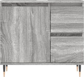 vidaXL 3dílný set koupelnového nábytku kompozitní dřevo [3190219] Barva: Černá