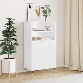 Skříň highboard bílá s vysokým leskem 60 x 36 x 110 cm kompozit - Default Title