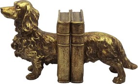 Zlaté antik zarážky na knihy jezevčík Dachshund Antique - 38*12*21 cm
