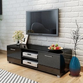 vidaXL TV skříňka 120x40,5x35 cm kompozitní dřevo [243042] Barva: bílá s vysokým leskem