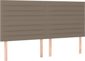 Box spring postel s matrací taupe 200x200 cm textil 3128633