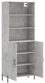 Skříň highboard betonově šedá 69,5x34x180 cm kompozitní dřevo,  3189265