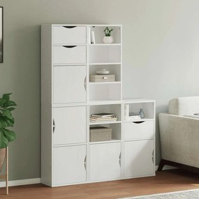 Boční skříňky 5 ks "ODDA" Bílá 40x24x79 cm Borovicový masiv 3365365