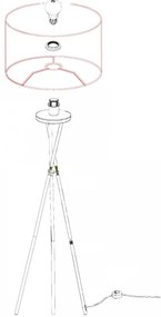 Eglo 95539 - Stojací lampa FONDACHELLI 1xE27/60W/230V