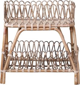 Ratanový antik stolek s dekorační obrubou Braide - 52*26*60cm