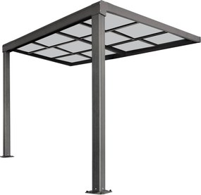 Hliníková pergola BestBerg PZ-9A / 9 m² / antracit/šedá