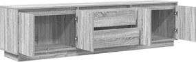 TV skříňka s LED světly šedá Sonoma 193,5x41x50 cm 3328440
