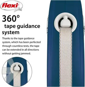 Flexi Comfort Plus XS modré / Vodítko / pásek 3 m / samonavíjecí / do