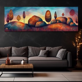 Obraz na plátně - Nanukové stromy mezi skalami FeelHappy.cz Velikost obrazu: 180 x 60 cm