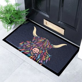 Rohožka z PVC 40x70 cm Highland Cow – Artsy Doormats