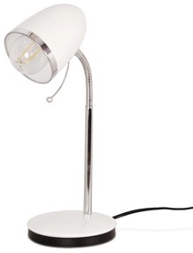 KEJO Stolní flexibilní lampa KAJTEK, 1xE27, 40W, bílá K-MT-200 BIAŁY