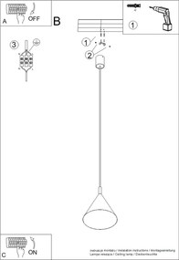 Sollux Lighting Závěsné svítidlo NOX 25 taupe