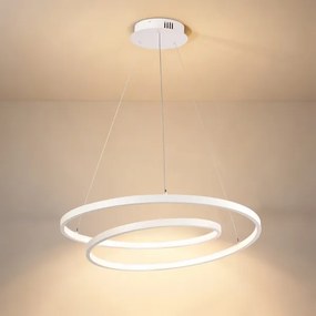 Brilagi-LED Stmívatelný lustr na lanku TWISTER LED/48W/230V pr. 50 cm bílá + DO