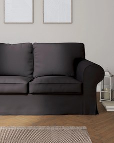 Potah na pohovku IKEA  Ektorp 3-místná, rozkládací STARÝ MODEL PIXBO barva šedá