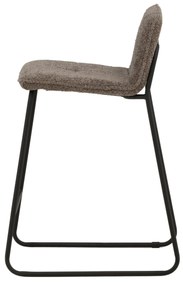 Barová židle Bisbee, 2ks, tmavě šedá, 50x41x84