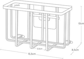 Bílý kovový stojan na mycí prostředky bez vrtání Film Hook – YAMAZAKI