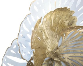 Nástěnná dekorace Mauro Ferretti Kaltiom A, 120x10x59 cm, bílá/zlatá