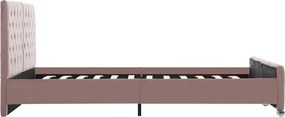 Rám postele růžový samet 160 x 200 cm 286827