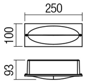 Redo 90010 nástěnné LED svítidlo Tampa tmavě šedé, 11W, 3000K, 25cm