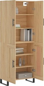 Skříň highboard dub sonoma 69,5 x 34 x 180 cm kompozitní dřevo 3195814