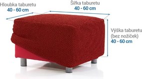 Super strečové potahy NIAGARA cihlová taburet (40 - 60 cm)