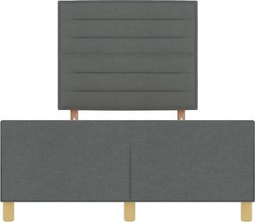 Rám postele s čelo Tmavě šedá 140 x 200 cm textil 3344656