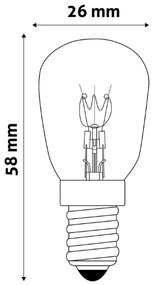 Prémiová žárovka do trouby E14 15W 90lm T26