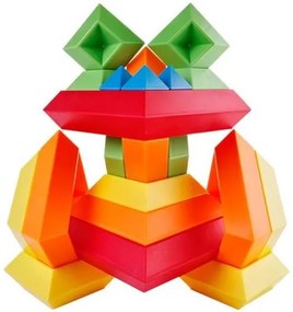 Kebo toys skládací pyramida wedge-it - důhová 15 ks