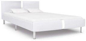 Rám postele bílý umělá kůže 140 x 200 cm,  280833 HangarStore.cz