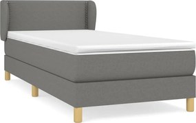 vidaXL Box spring postel s matrací 90x200 cm textil [3126694] Barva: světle šedá