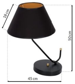 Stolní lampa VICTORIA 1xE27/60W/230V černá