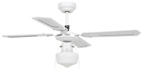 vidaXL Stropní ventilátor se světlem 106 cm bílý