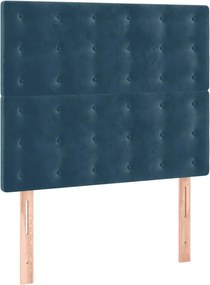 Box spring postel s matrací tmavě modrá 80 x 200 cm samet 3138053