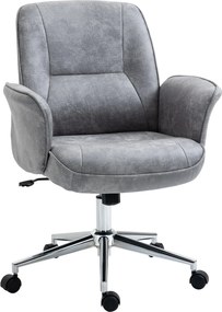 Vinsetto Kancelářská židle s náklonem - Výškově nastavitelná otáčecí židle - Ergonomická pracovní židle - Moderní design - Podporuje do 120 kg - Mikro