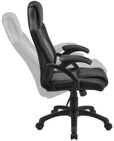 Ergonomická kancelářská židle, černá, polohovatelná opěrka